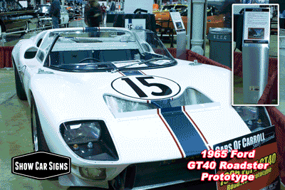 Car Show Signs - Car Show Boards - Car Show Displays