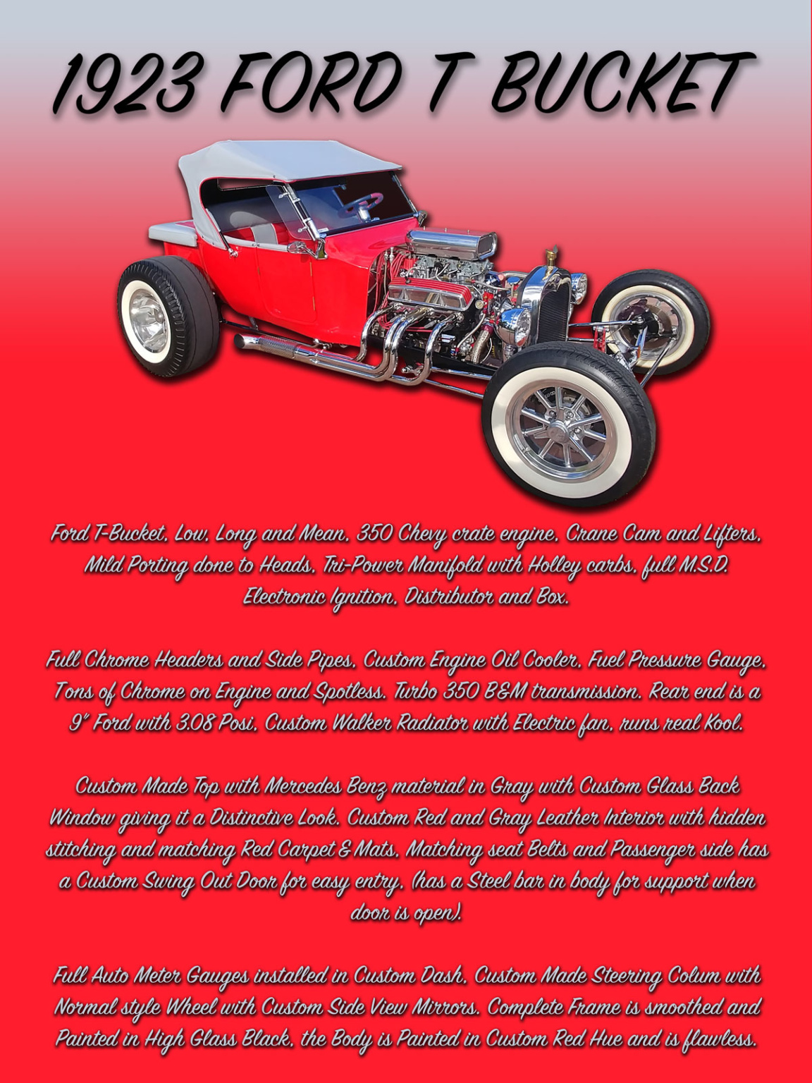 Conners-Tbucket3 - Car Show Boards - Car Show Signs